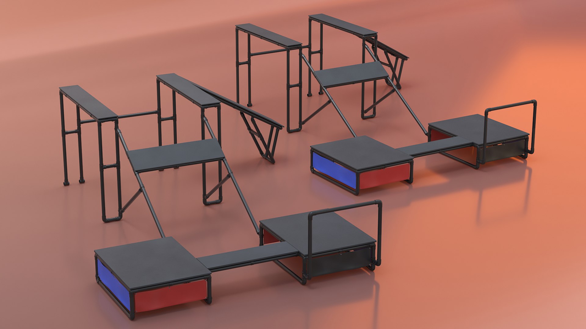 3D Inclined Ramp Obstacle Course - TurboSquid 2370137
