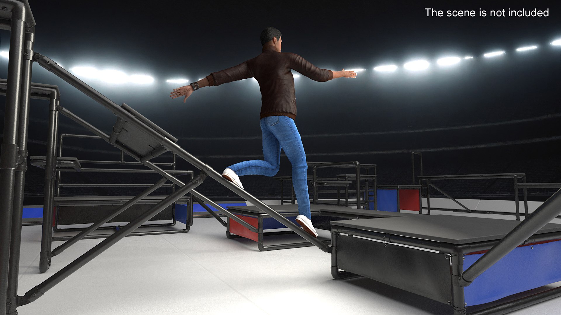 3D Inclined Ramp Obstacle Course - TurboSquid 2370137