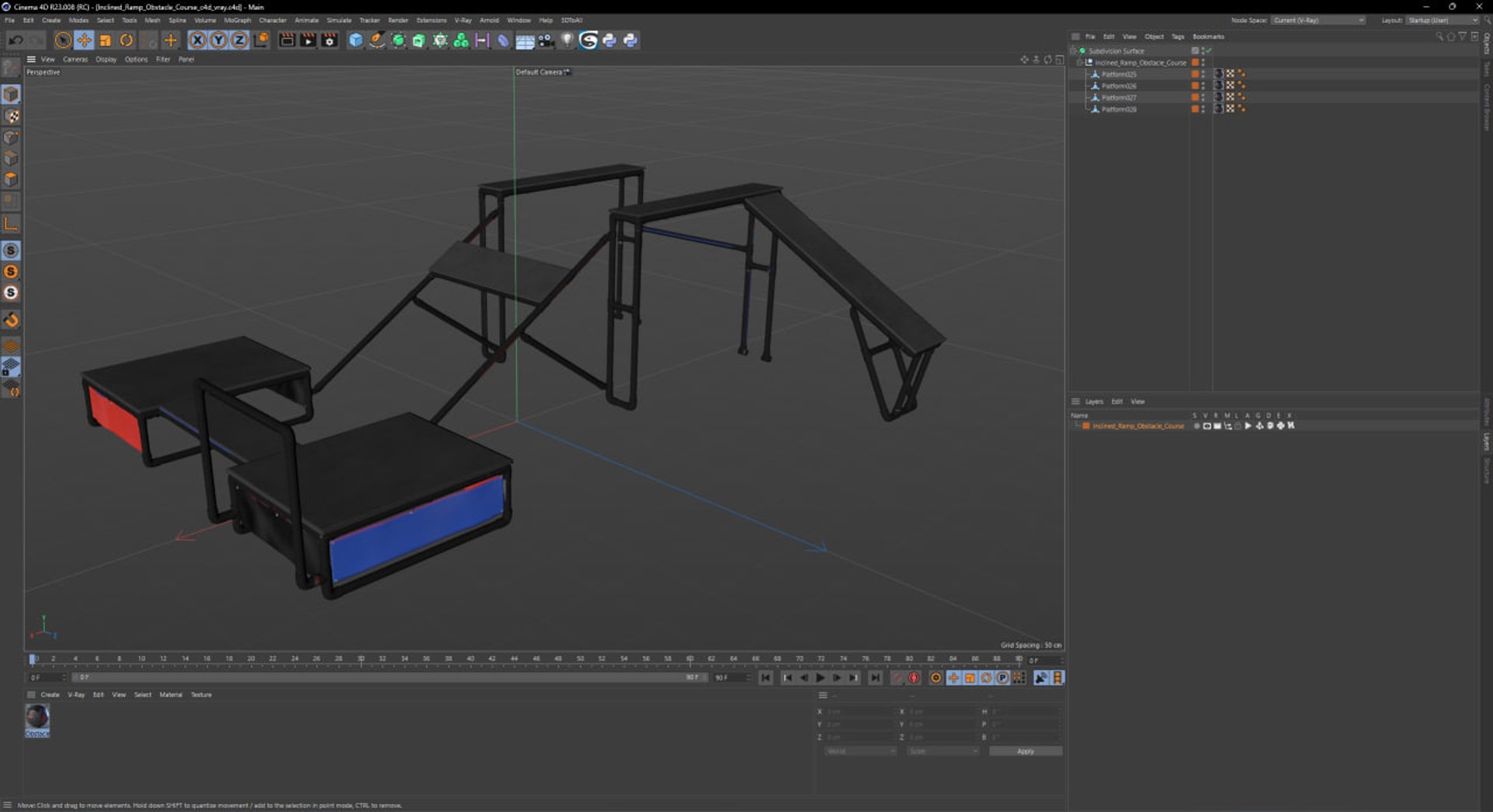 3D Inclined Ramp Obstacle Course - TurboSquid 2370137