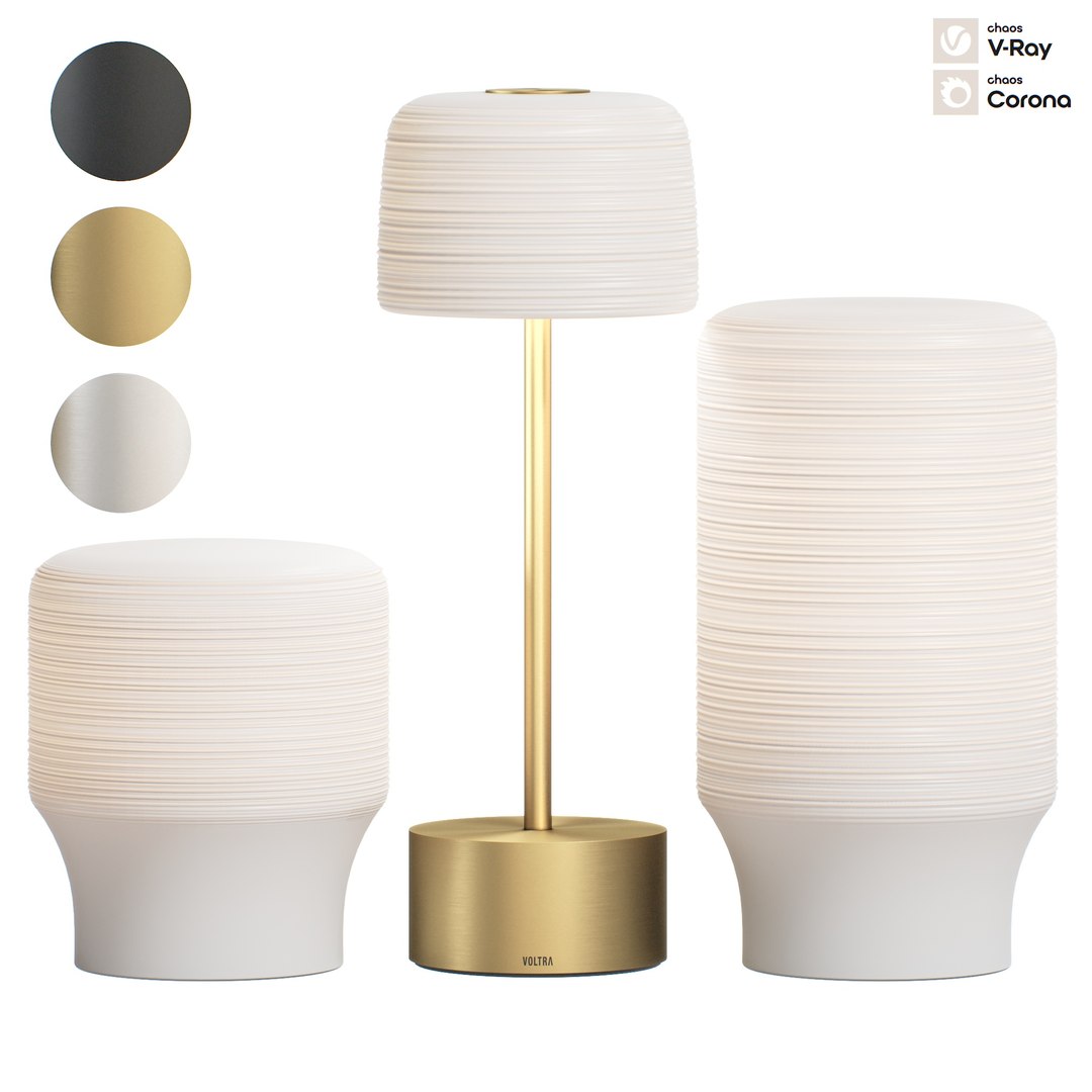 Voltra Hemisphere Table Lamp Set 3D model - TurboSquid 2181676