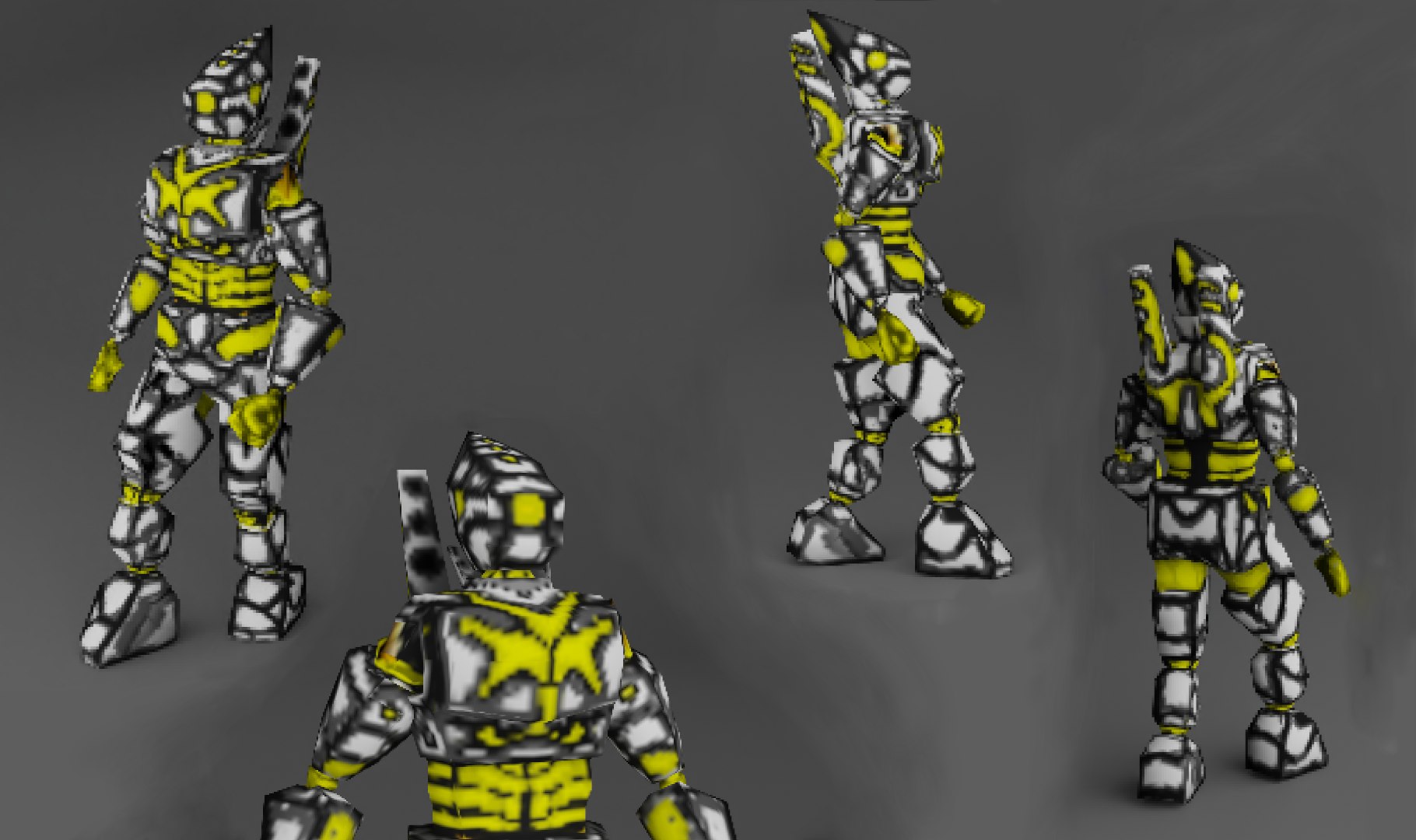 PSX Style Cyber Soldier 3D - TurboSquid 2330045