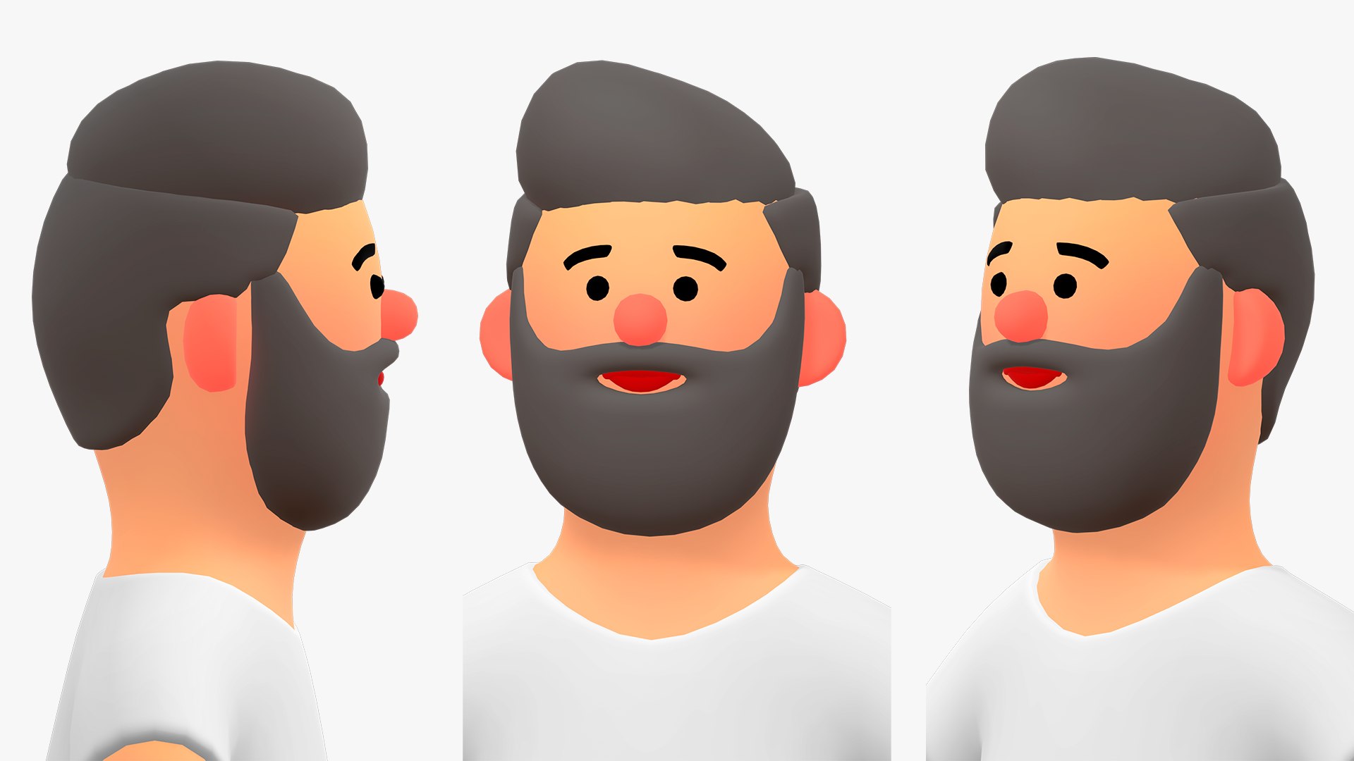 3D Characters Men Low-poly Textured 3d Model For Games Model ...