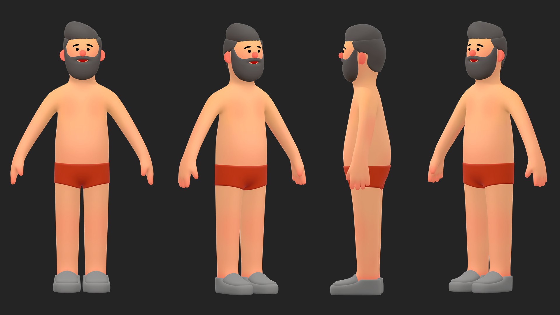 3D Characters Men Low-poly Textured 3d Model For Games Model ...
