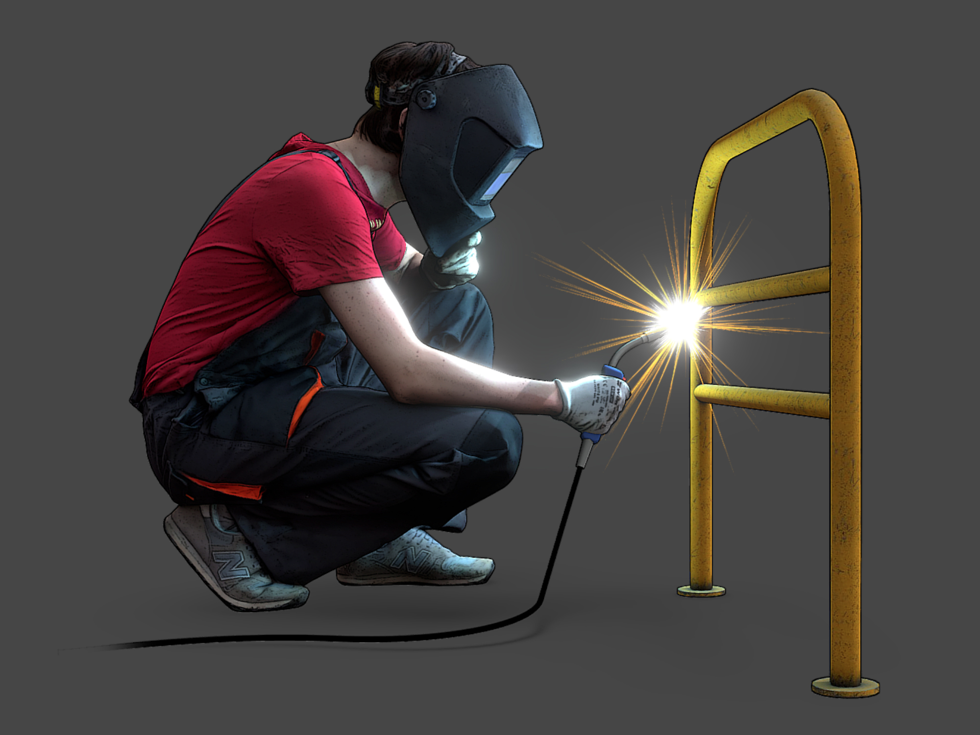 Stylized Welder Character 3D - TurboSquid 1723874