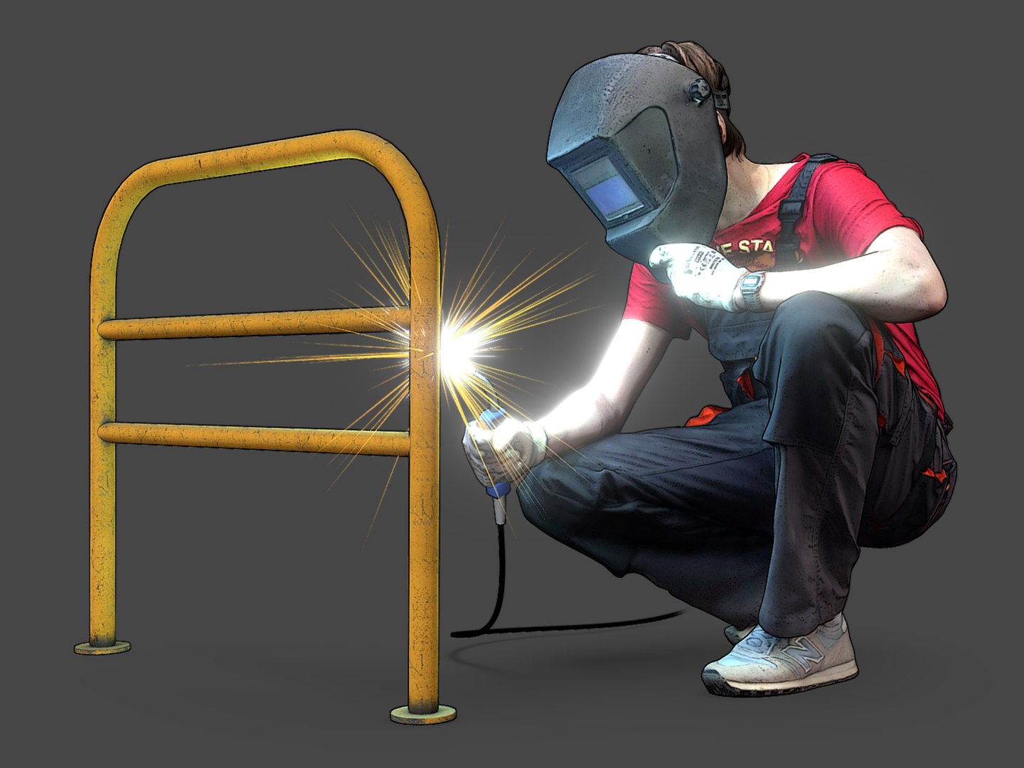 Stylized Welder Character 3D - TurboSquid 1723874