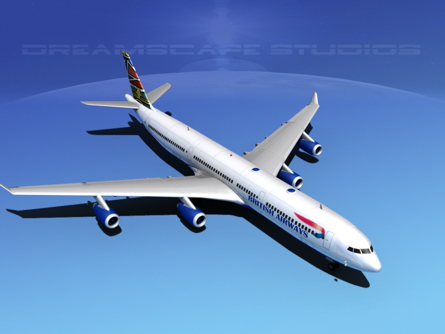3d Model Airbus A340 A340-600