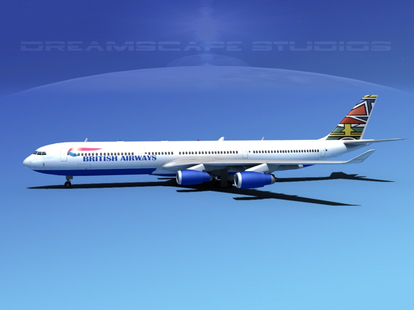3d Model Airbus A340 A340-600