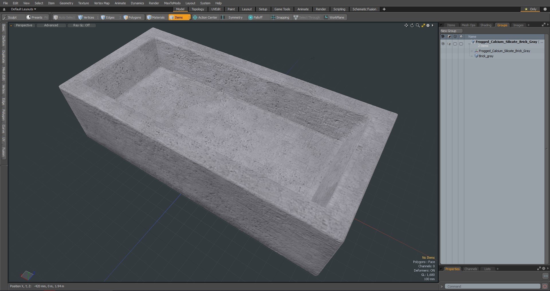 3D Frogged Calcium Silicate Brick Gray - TurboSquid 2145561