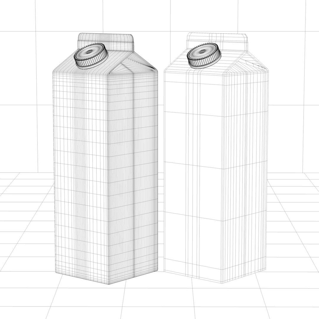 3d Milk Carton Model