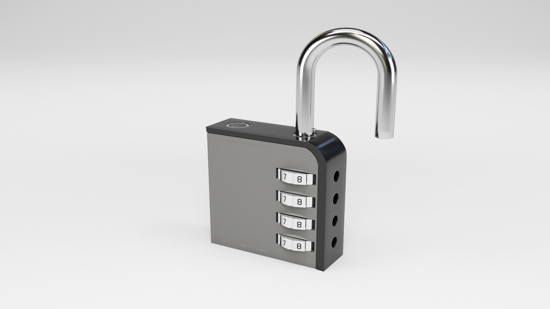 3D Combination Lock Model - TurboSquid 1684355