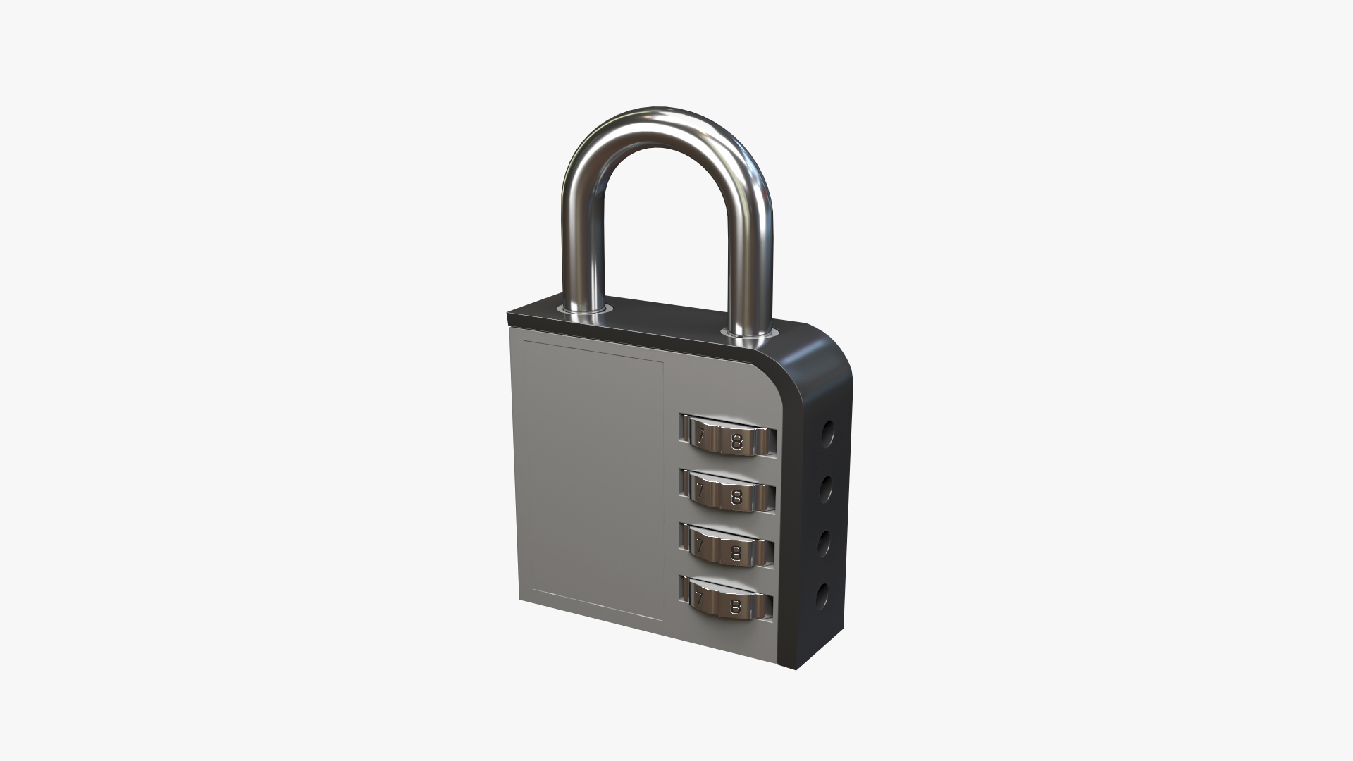 3D combination lock model - TurboSquid 1684355