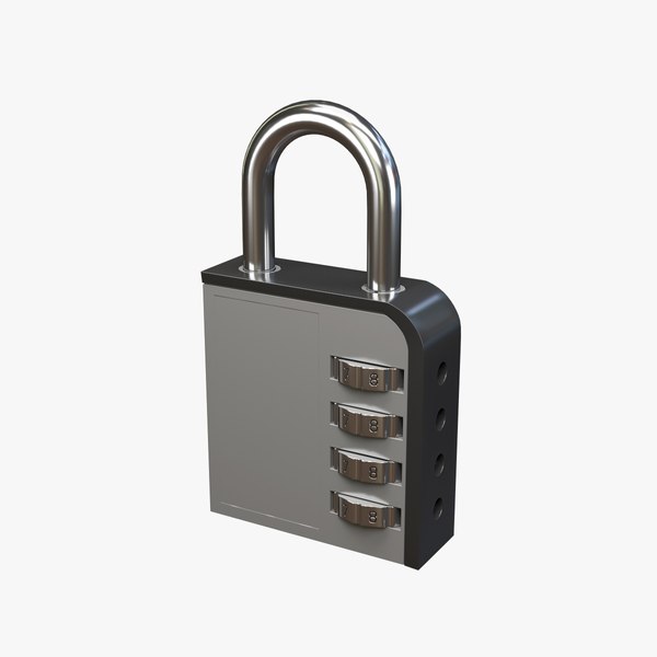 3D combination lock model - TurboSquid 1684355
