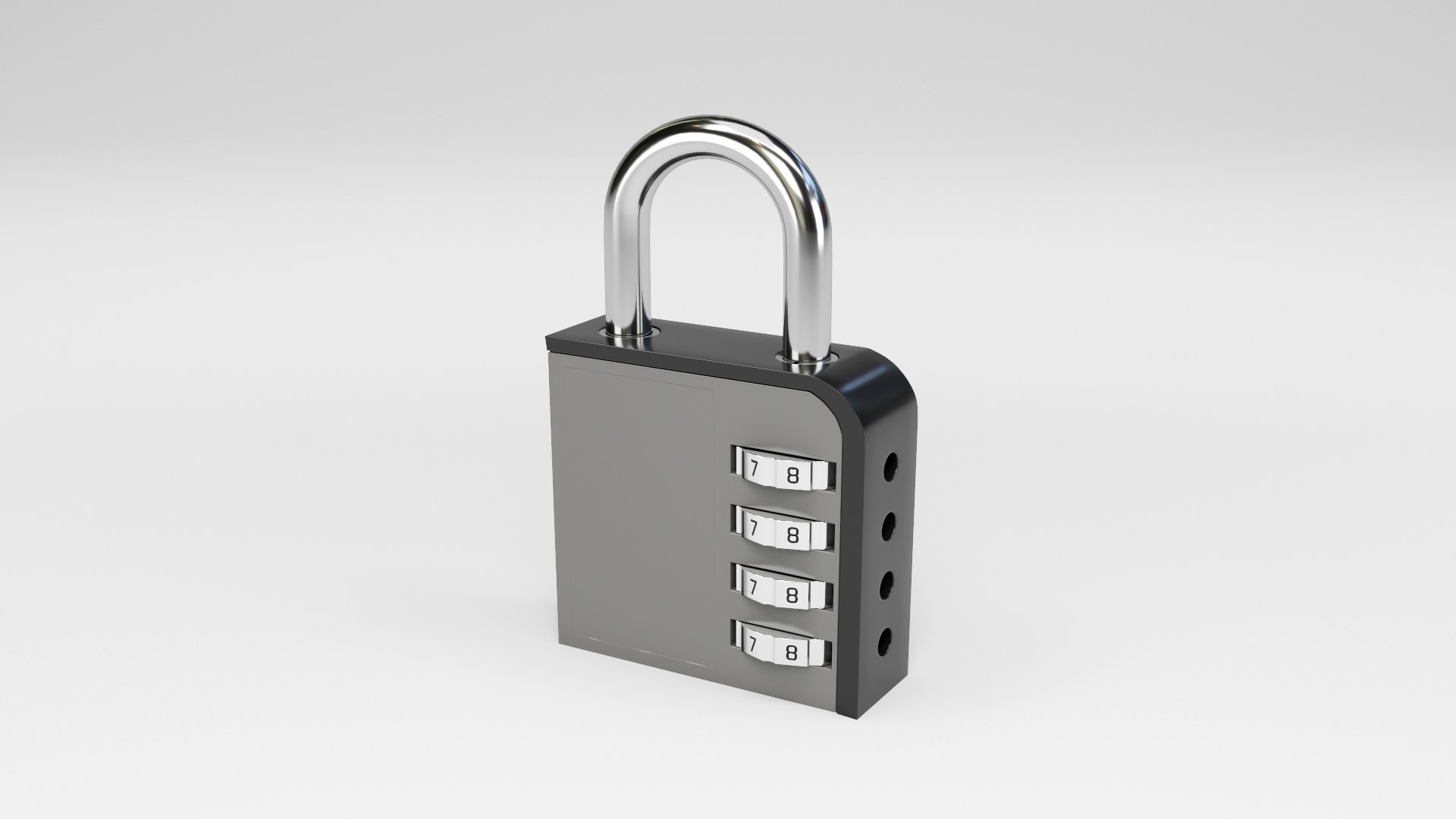 3D Combination Lock Model - TurboSquid 1684355