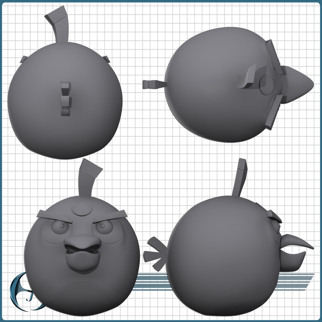 angry birds 10 pack 3d model