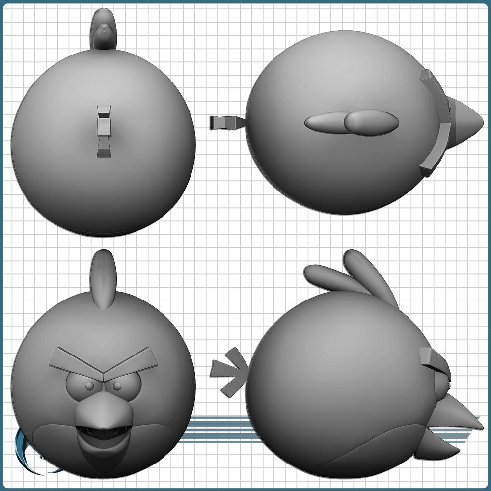 angry birds 10 pack 3d model