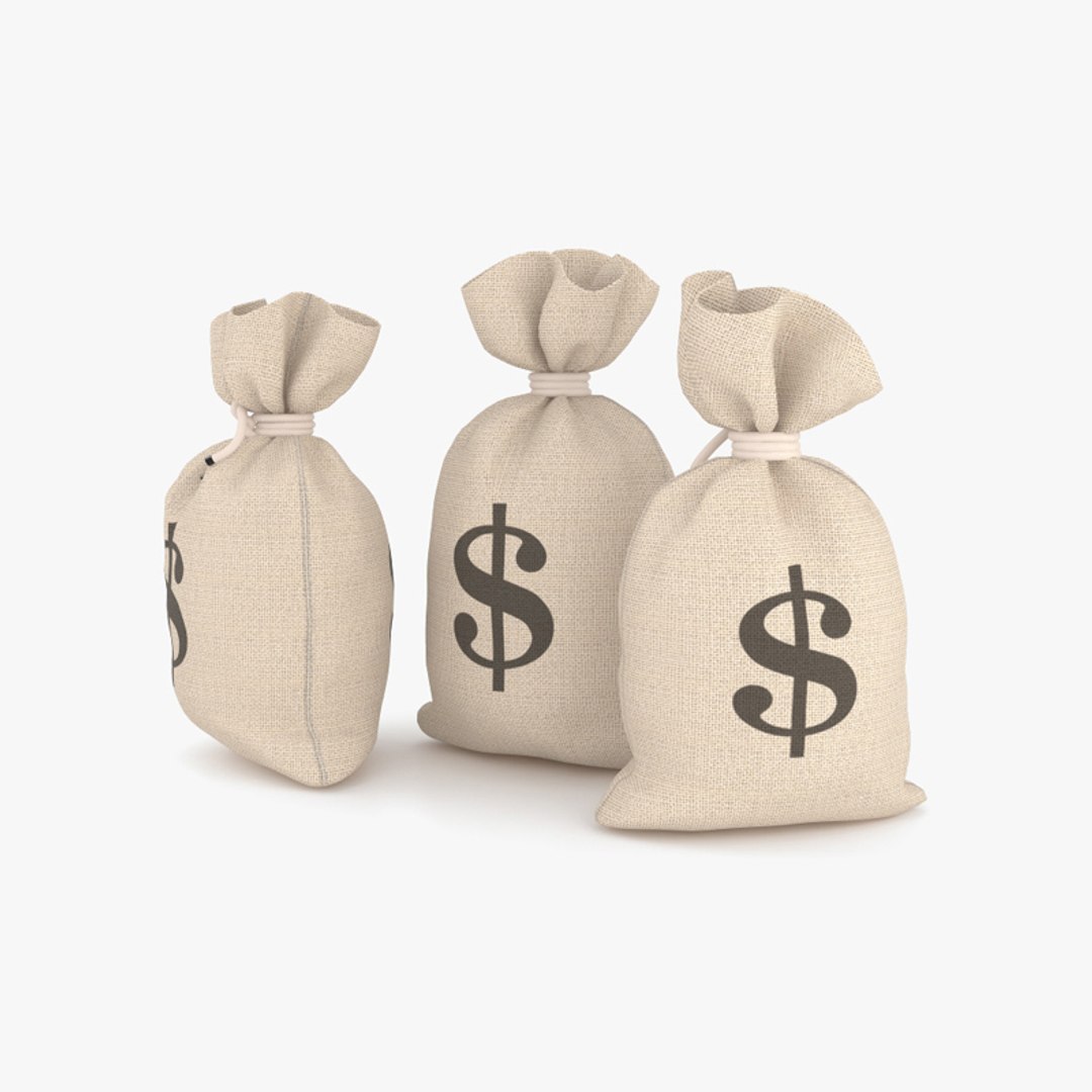 Money Bags 3D Model - TurboSquid 1912298