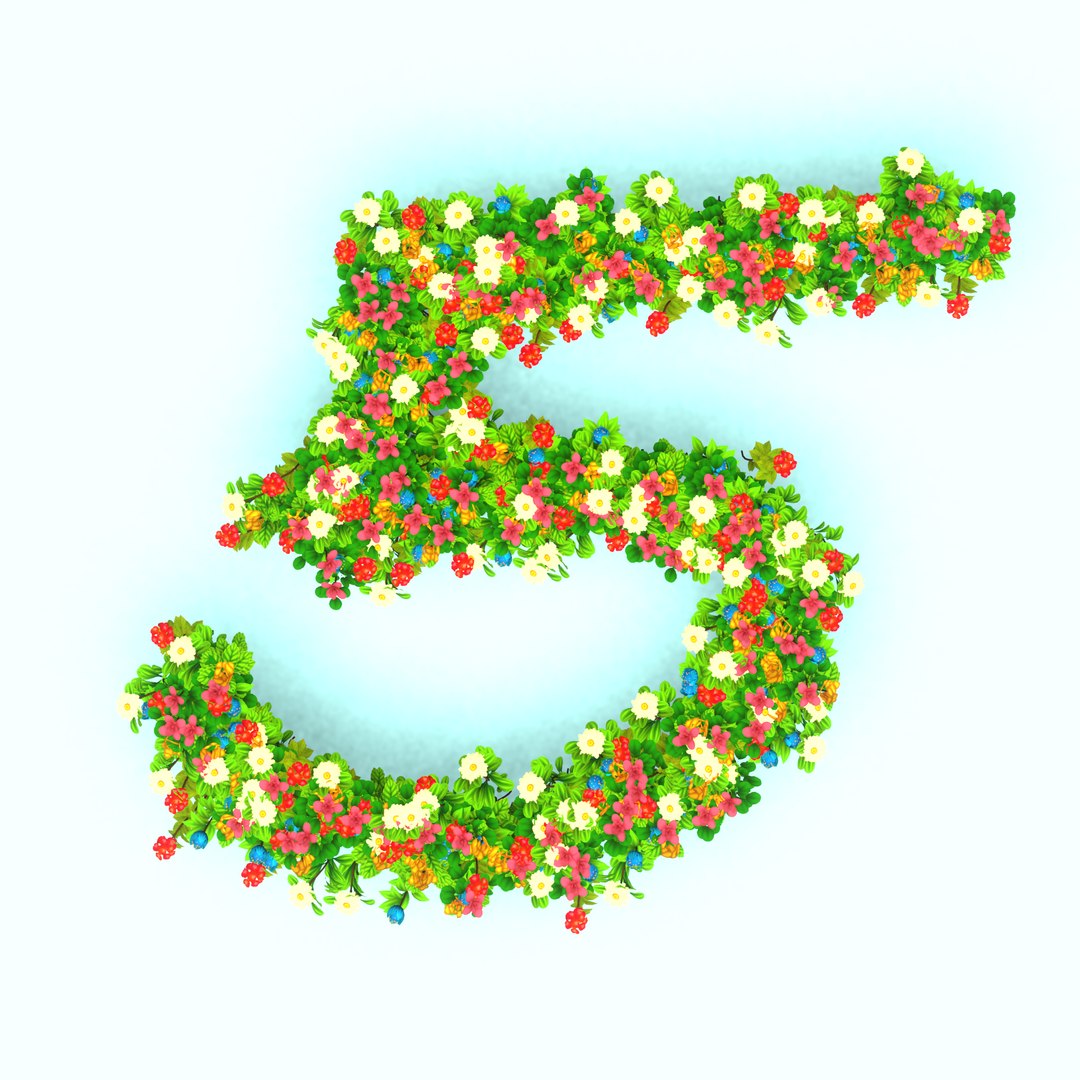 3D NUMBERS 1 2 3 4 5 Model - TurboSquid 1888880