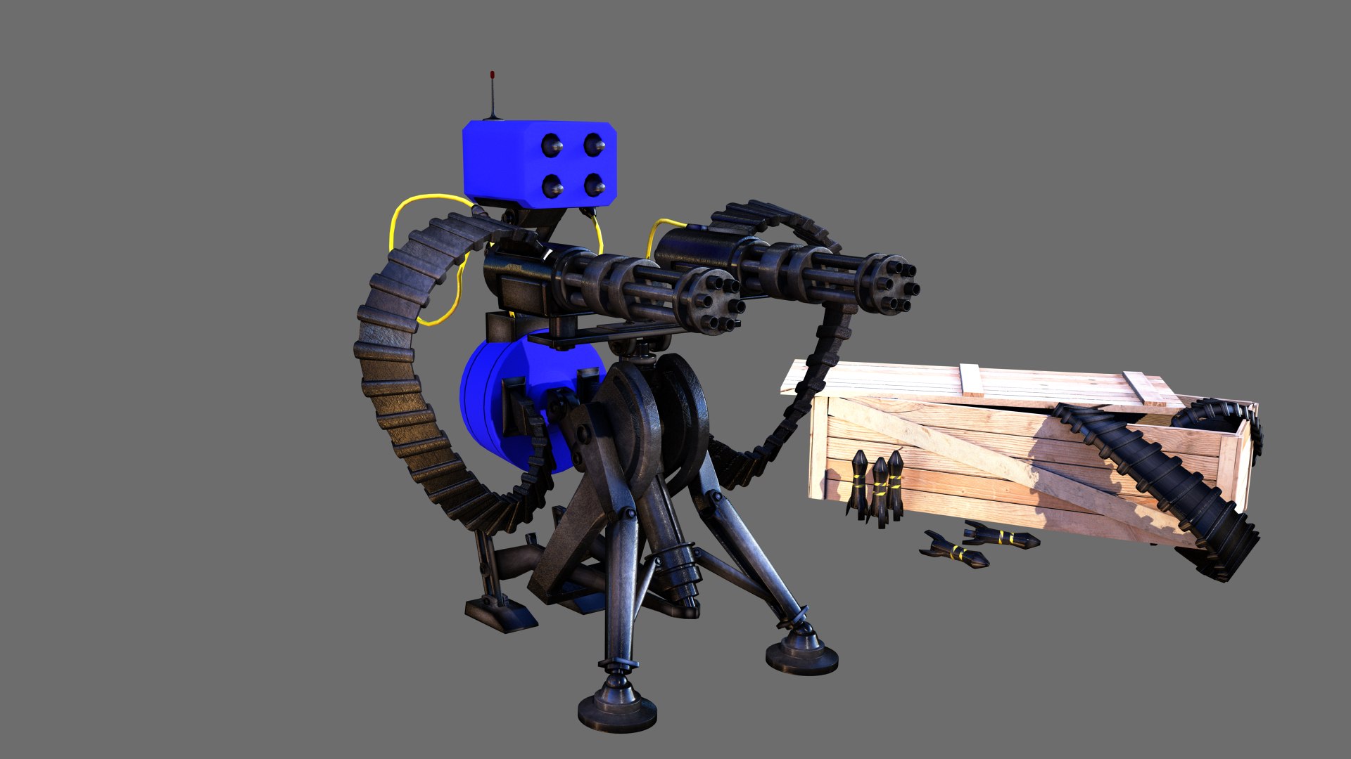 3d model sentry gun munition