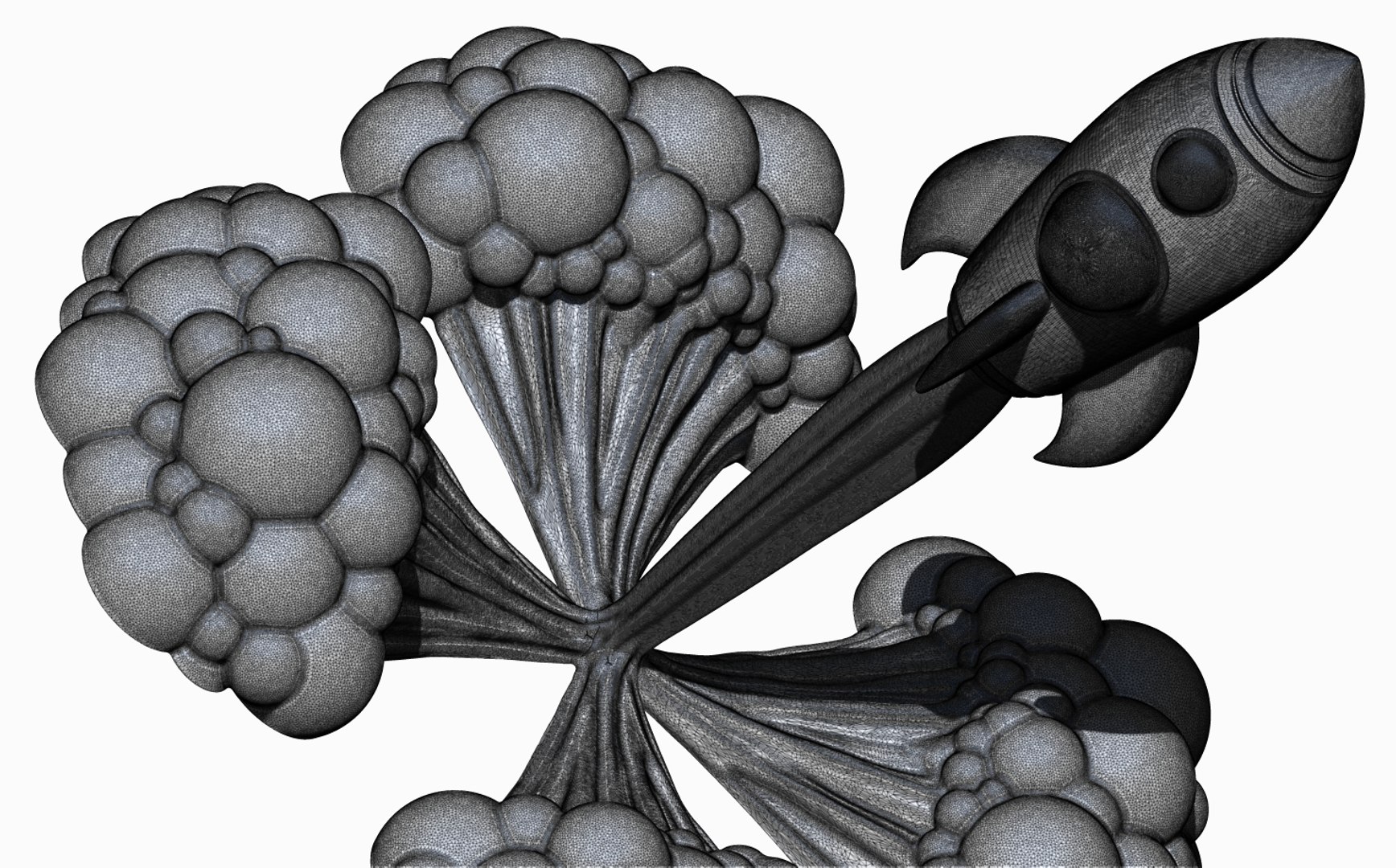 Rocket Cartoon Printing Model - TurboSquid 1482861