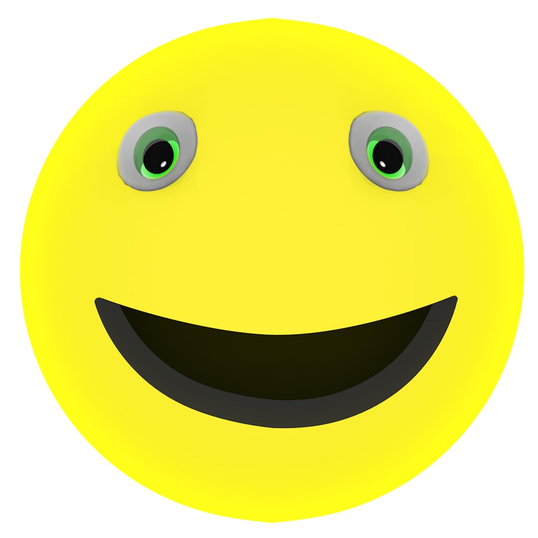 Smiley Rigged Facial 3d Model