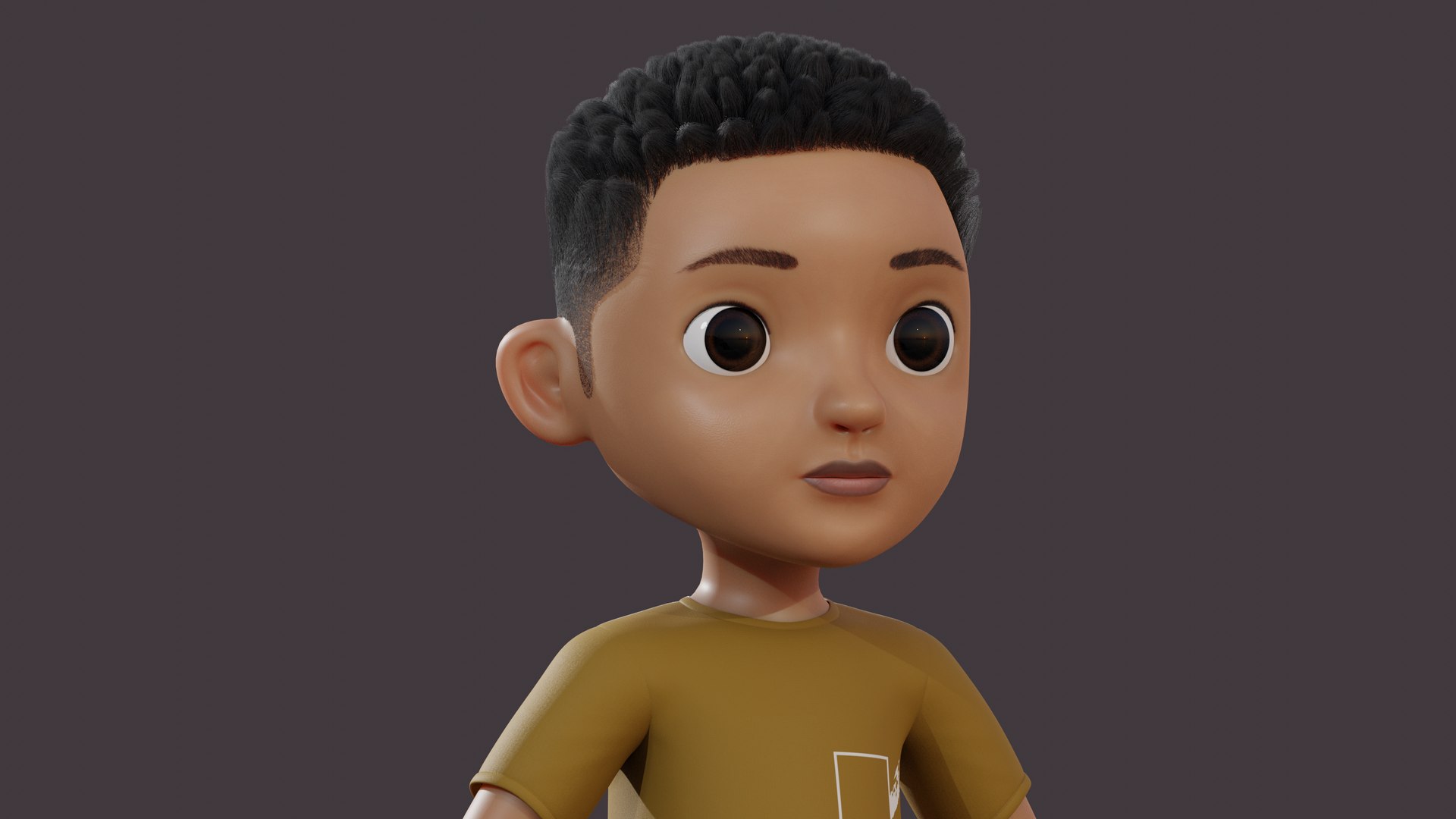 Rigged Cartoon Black Boy Chris 3D model - TurboSquid 2097608