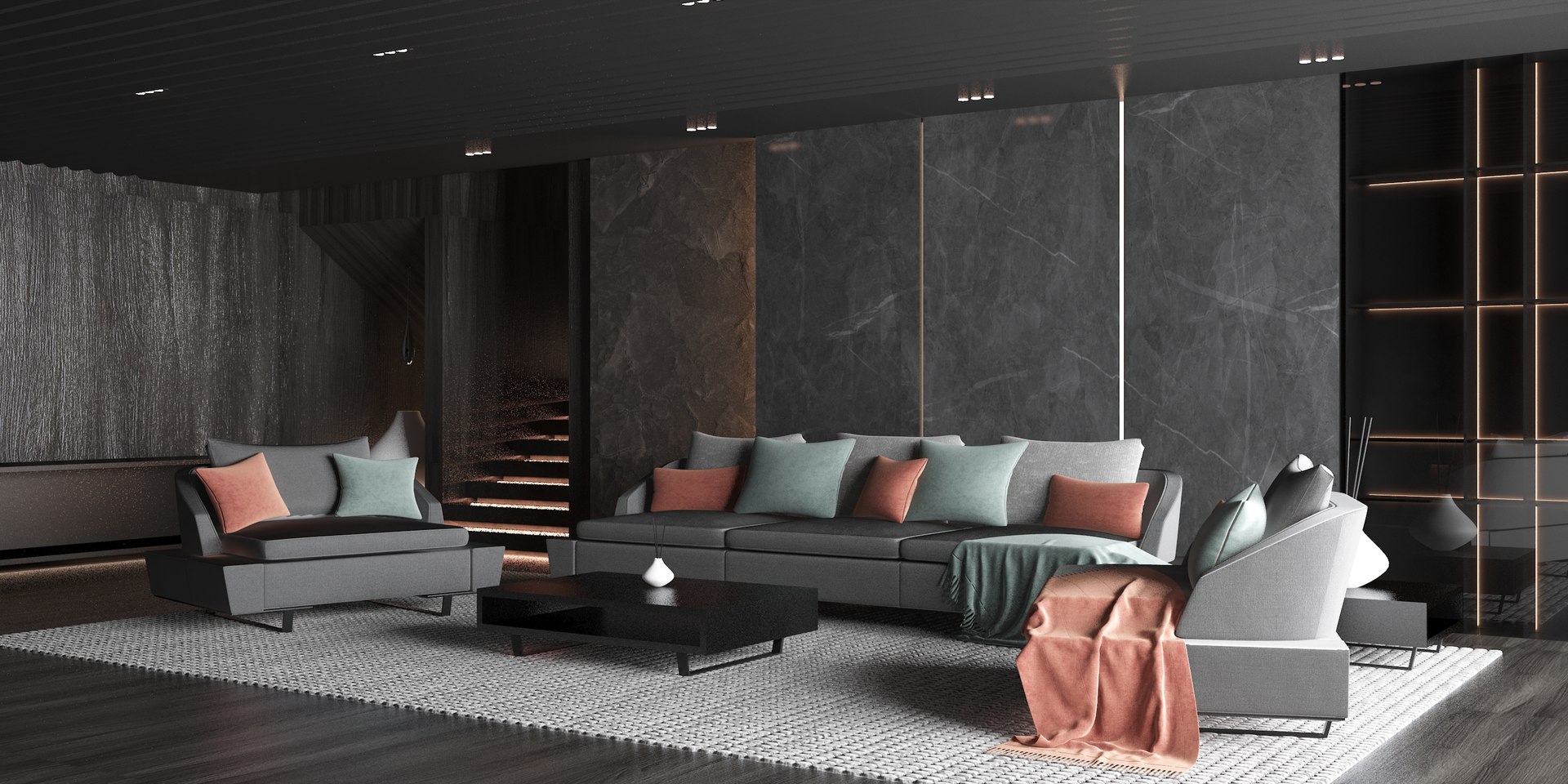 Modern Living Room Model - TurboSquid 2166100