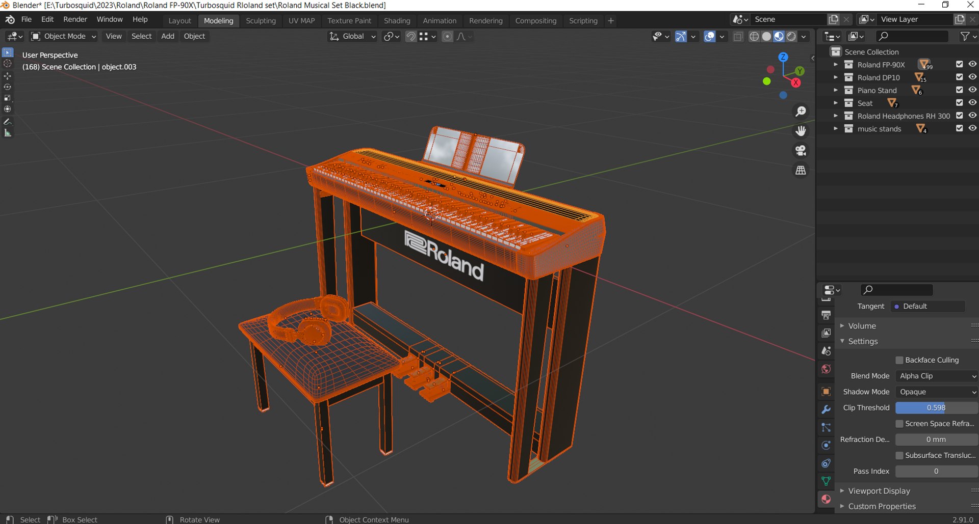 3D Roland Musical Set Black model - TurboSquid 2012433