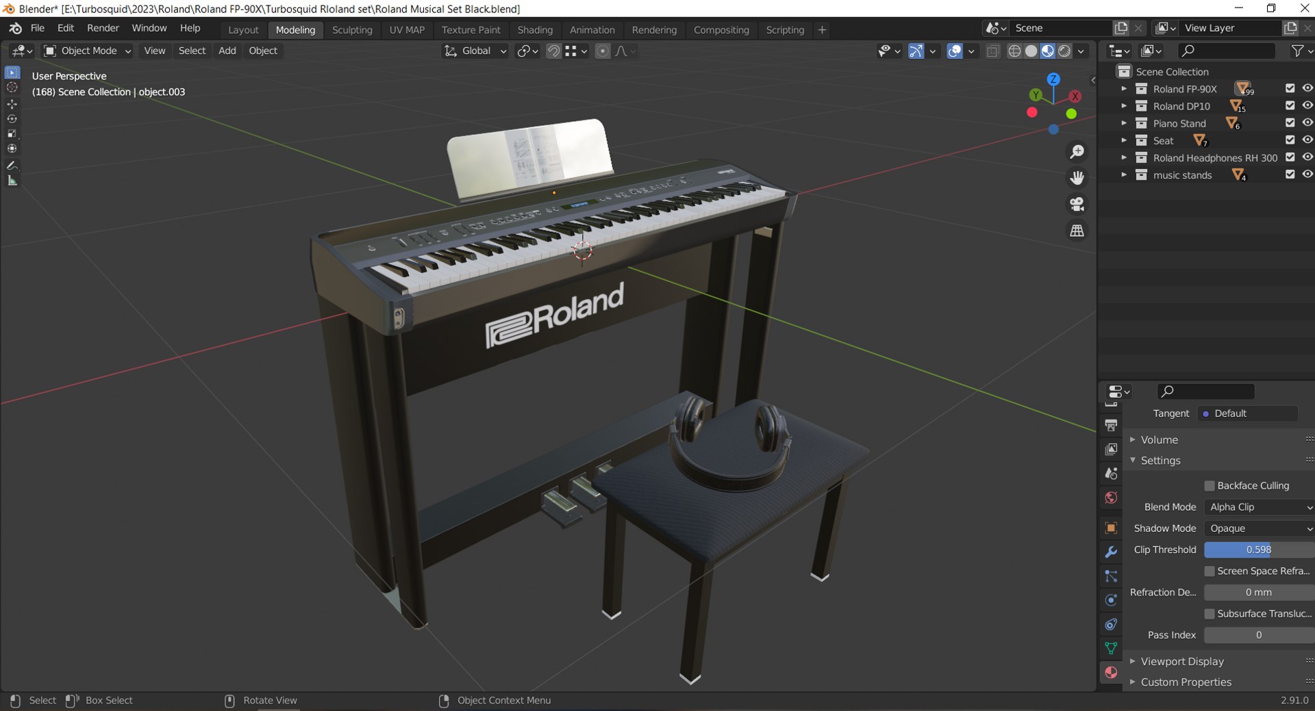 3D Roland Musical Set Black model - TurboSquid 2012433