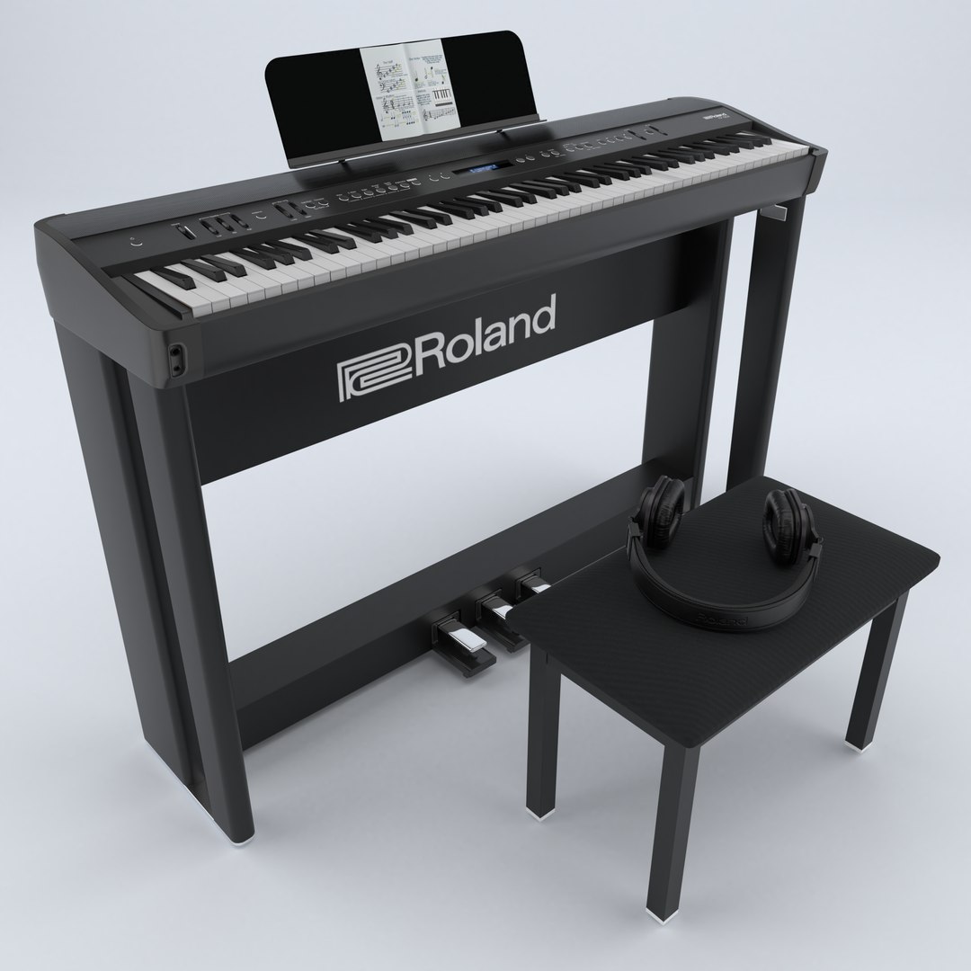 3D Roland Musical Set Black model - TurboSquid 2012433