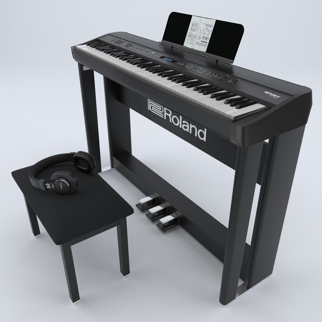 3D Roland Musical Set Black model - TurboSquid 2012433