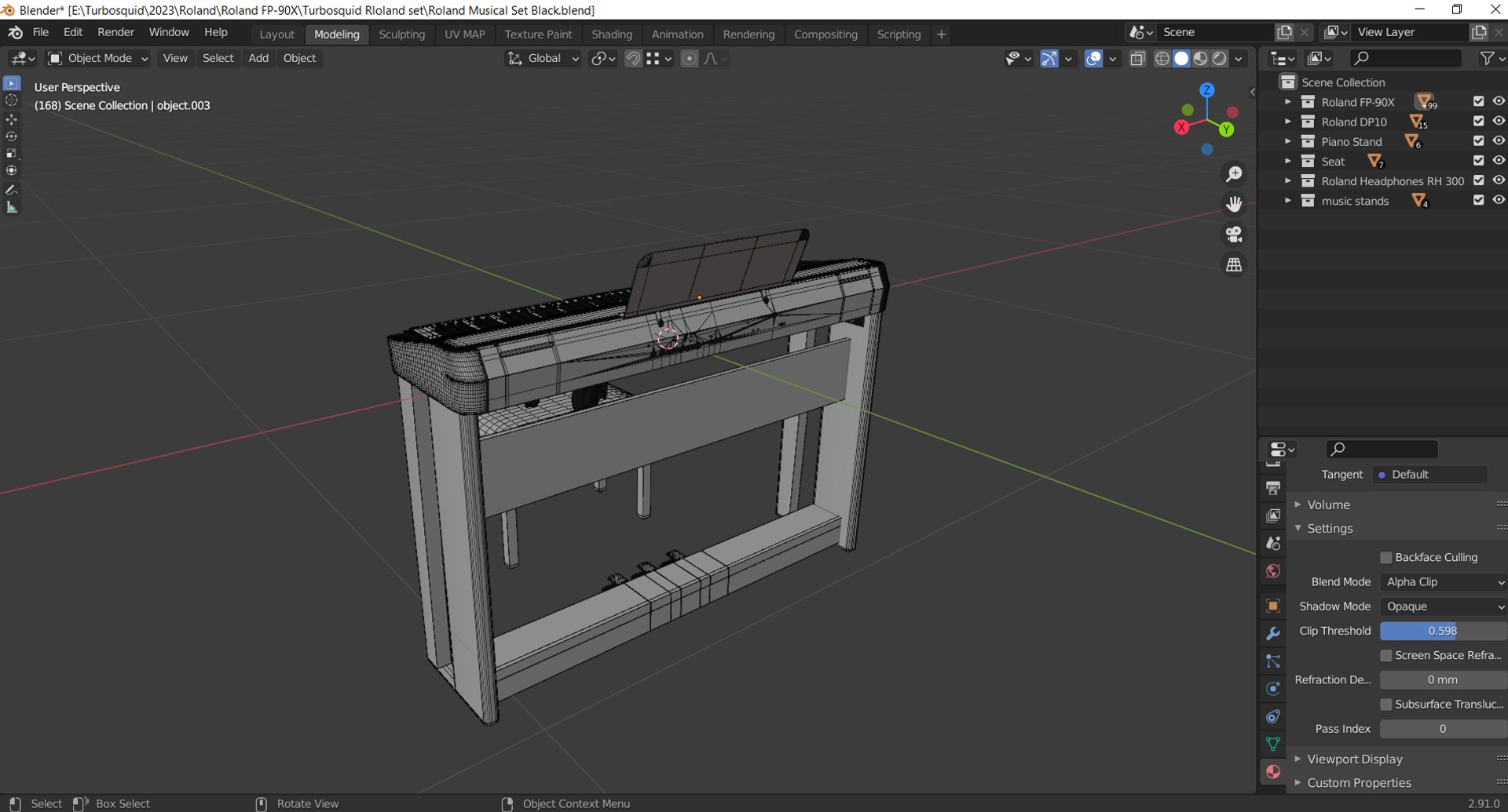 3D Roland Musical Set Black model - TurboSquid 2012433