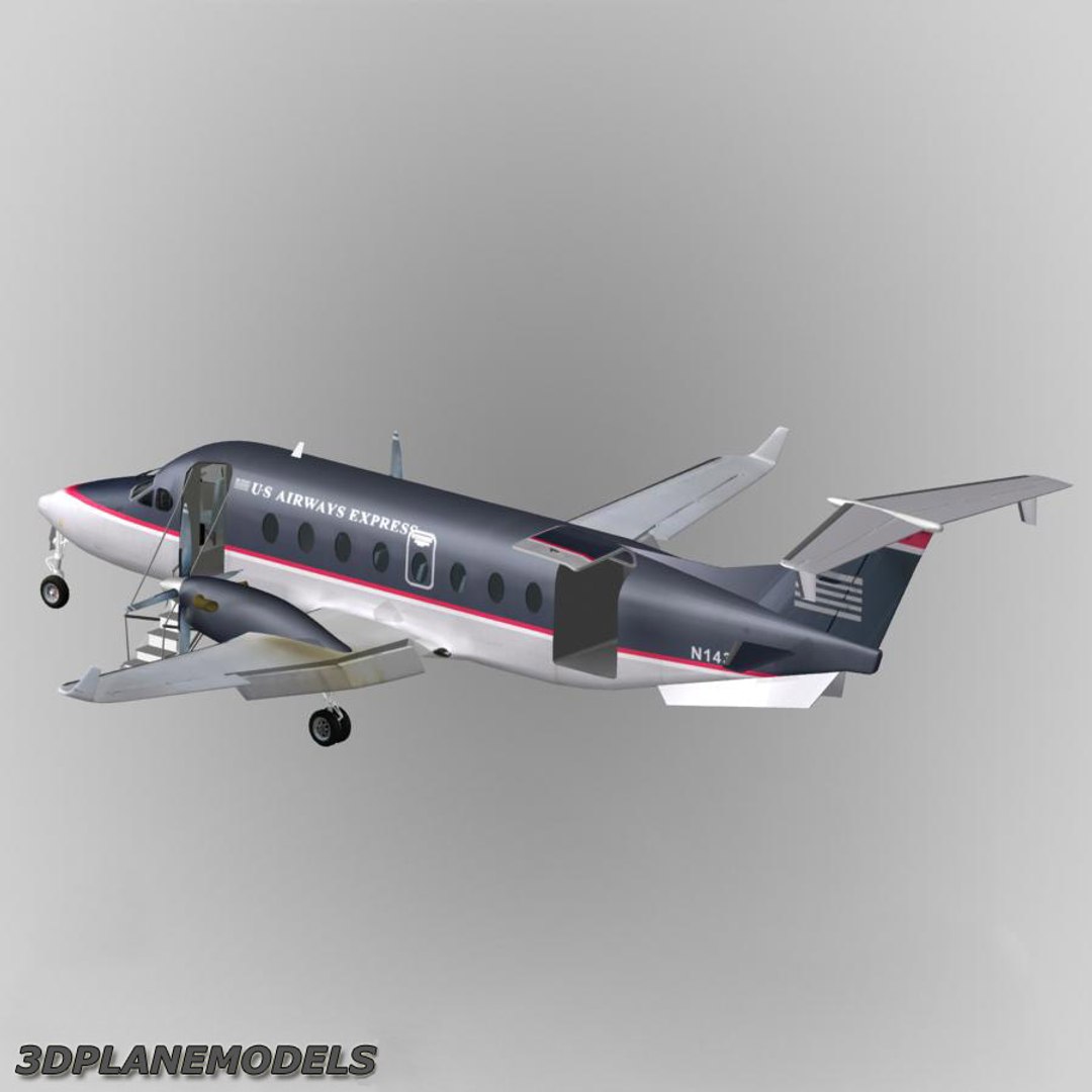Beechcraft 1900d Airways Express 3d Model