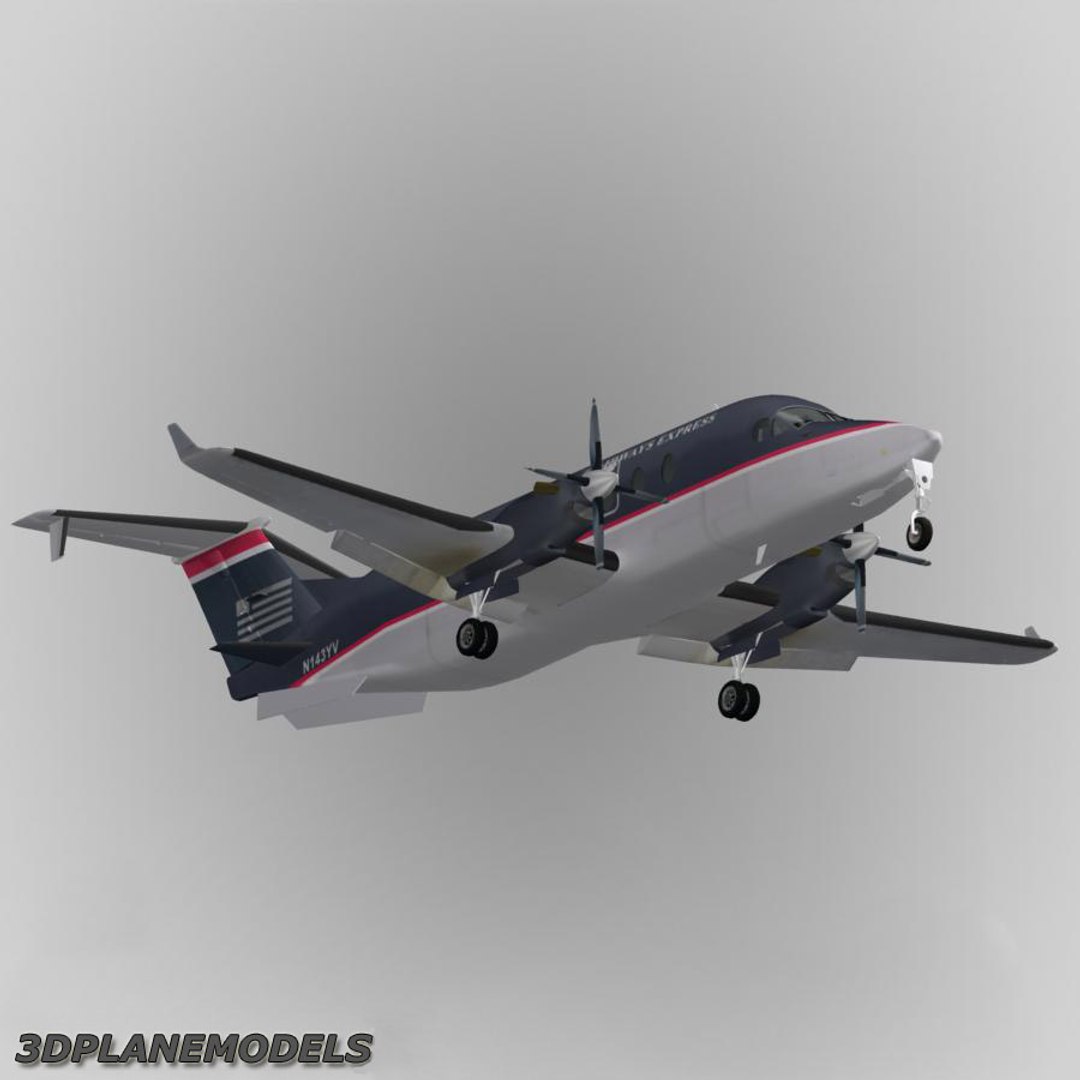 Beechcraft 1900d Airways Express 3d Model