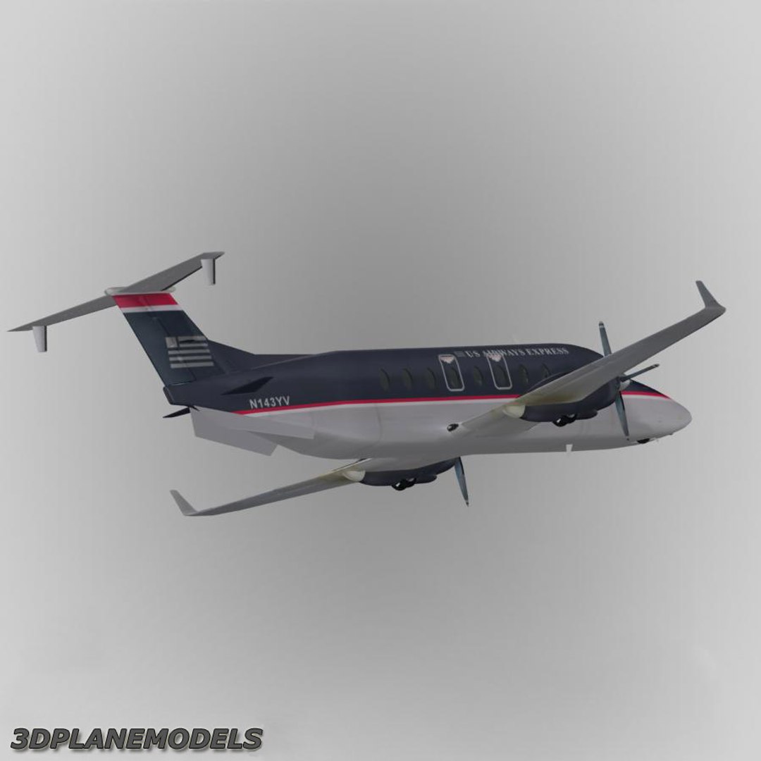 Beechcraft 1900d Airways Express 3d Model