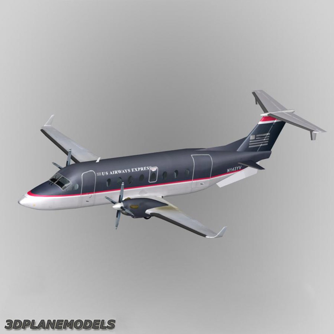 Beechcraft 1900d Airways Express 3d Model