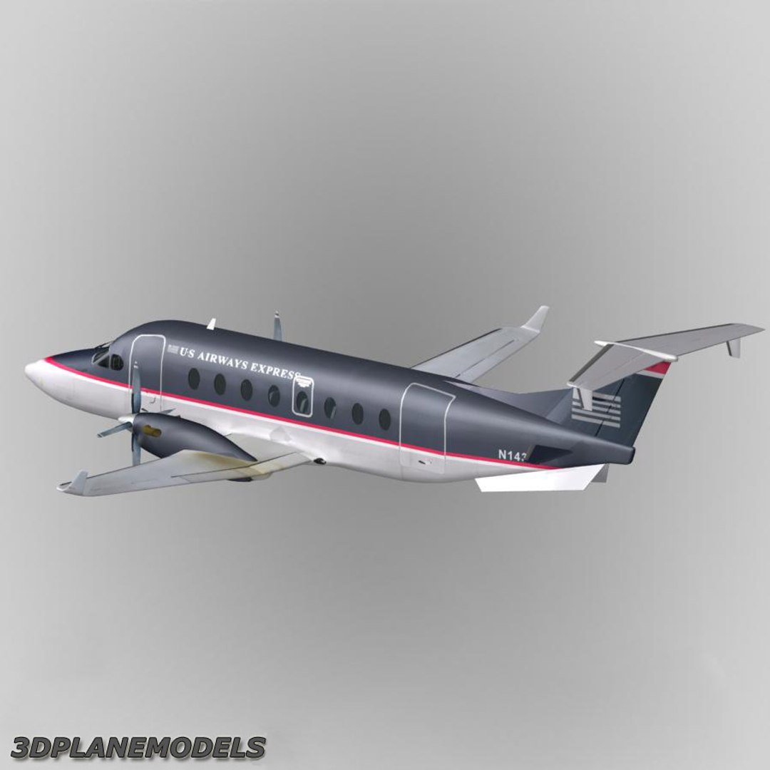 Beechcraft 1900d Airways Express 3d Model