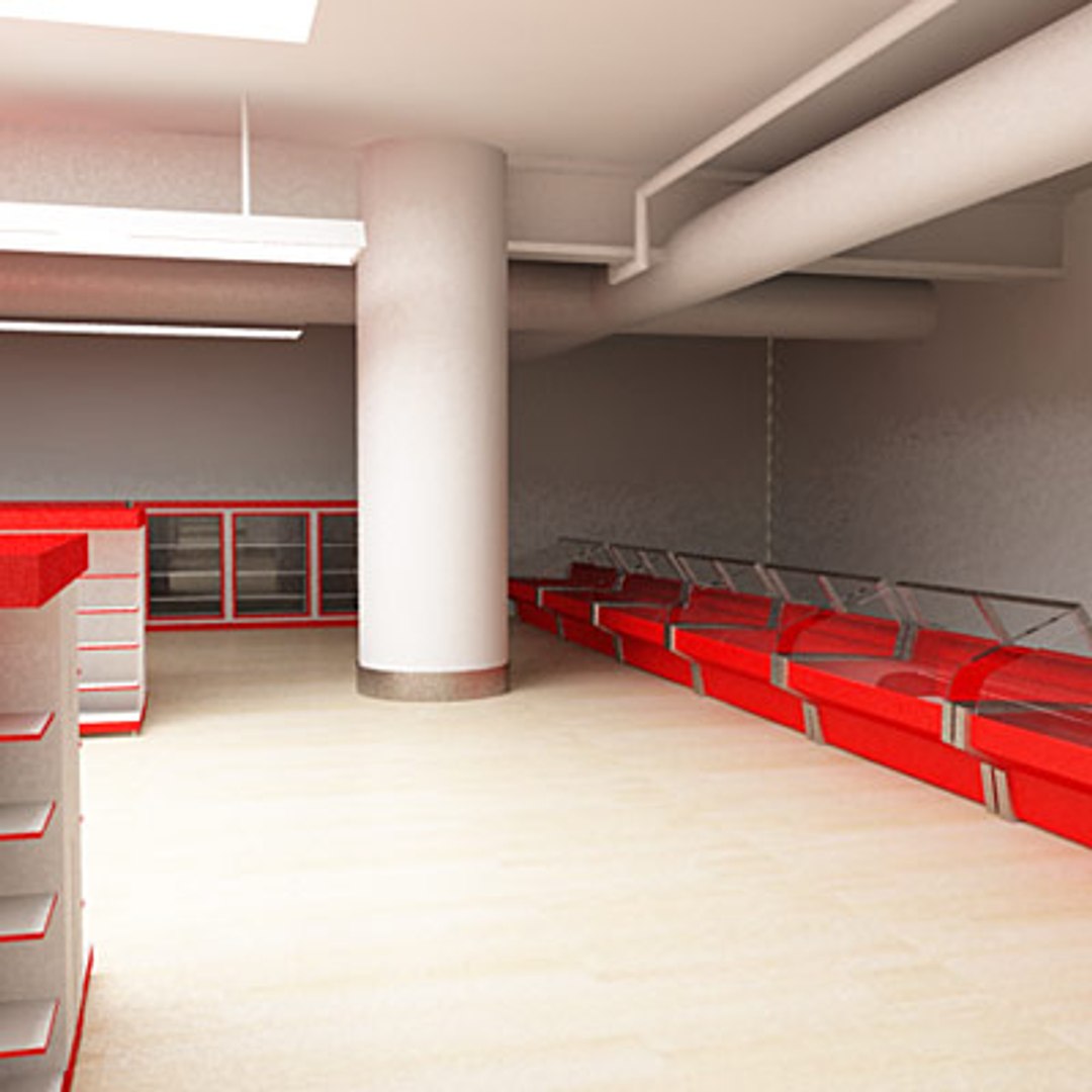3d Supermarket Scene