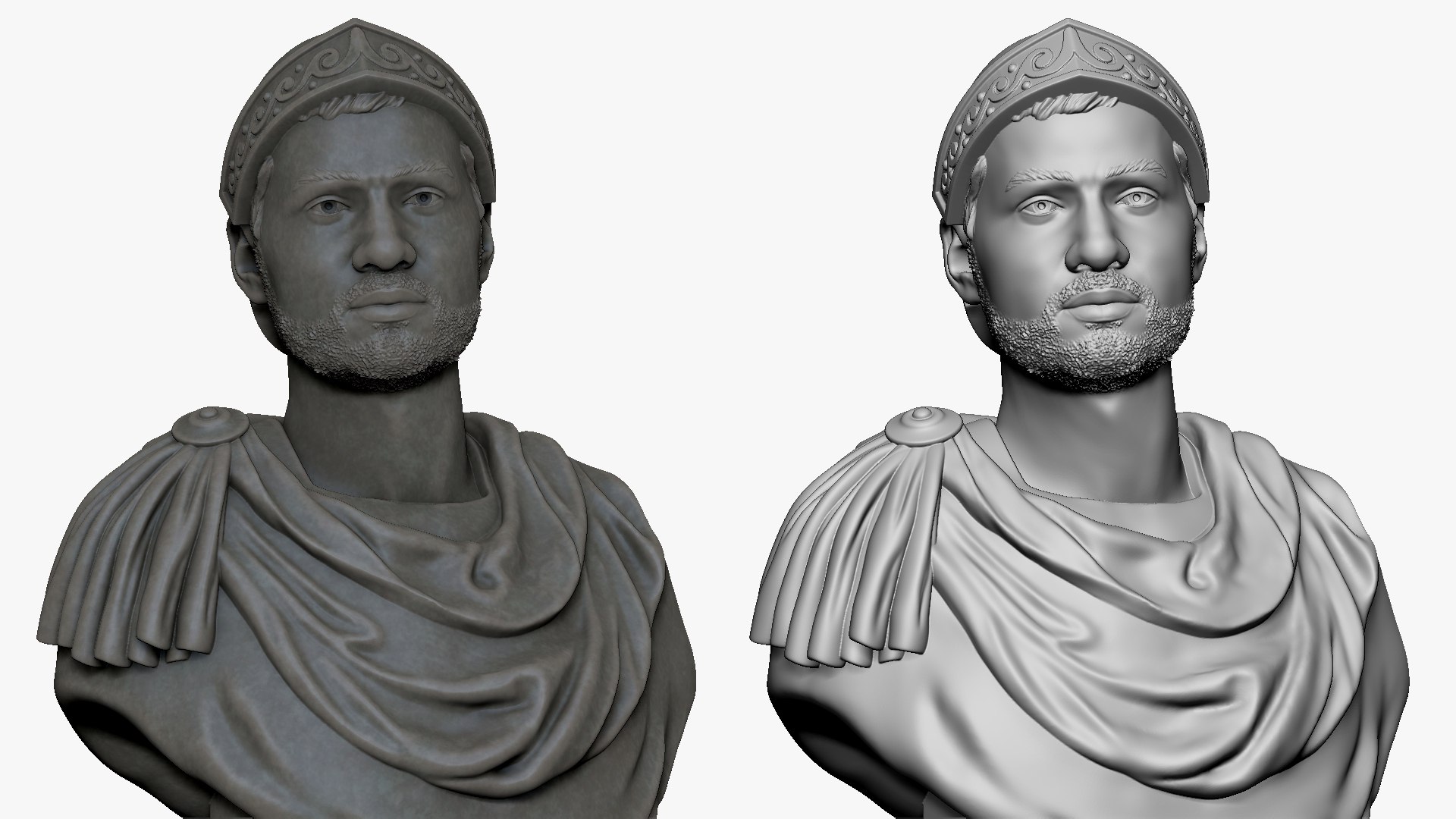 001131 Bust Of A Roman 3D - TurboSquid 1720678