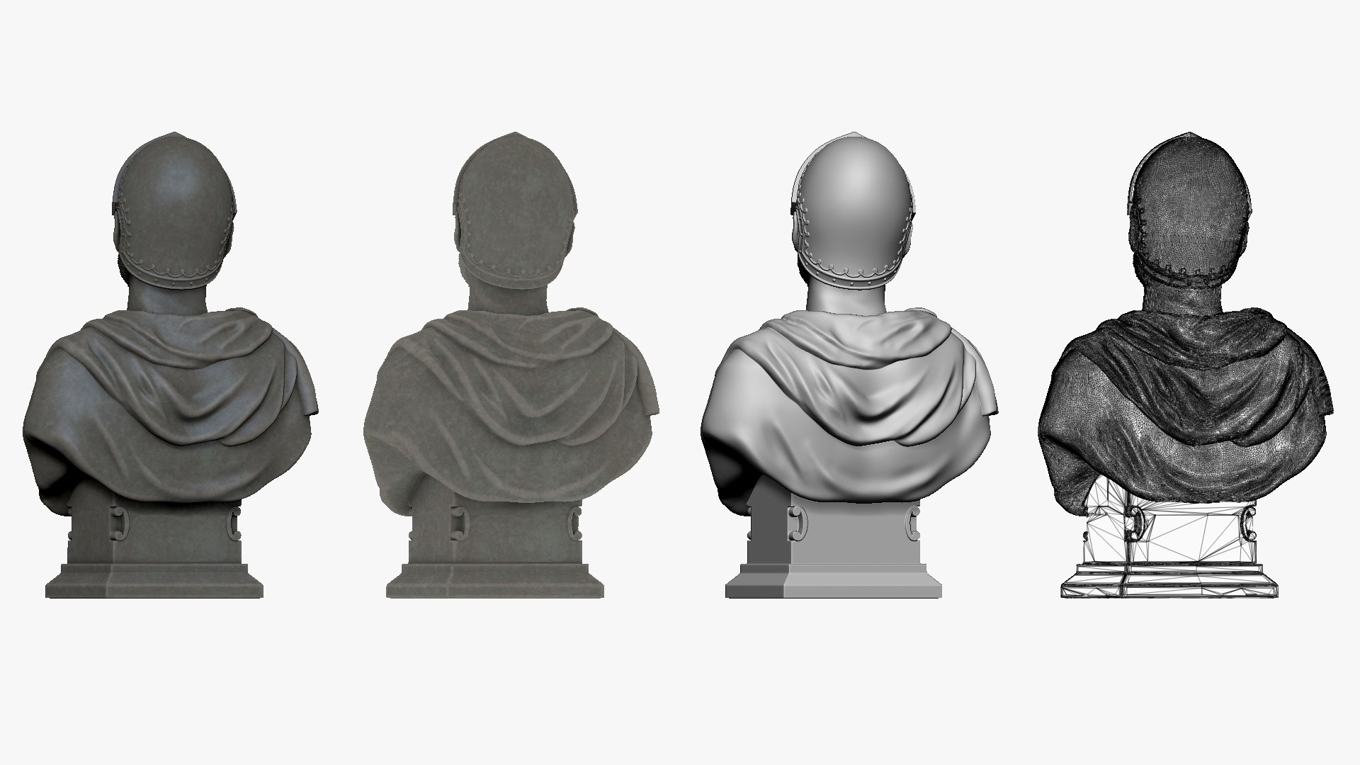 001131 Bust Of A Roman 3D - TurboSquid 1720678
