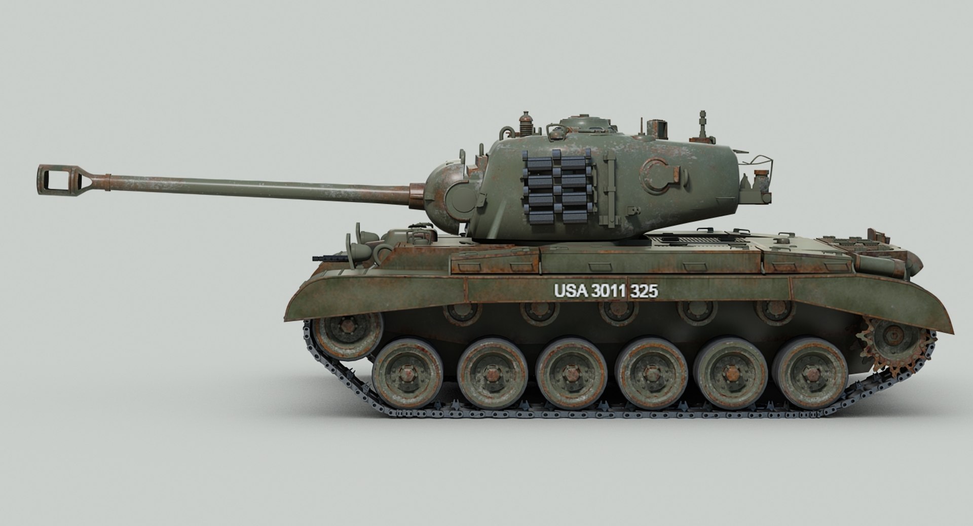 3d ww2 pershing tank m26