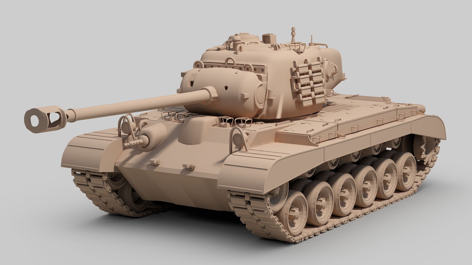 3d Ww2 Pershing Tank M26