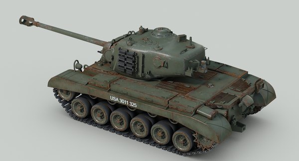 3d ww2 pershing tank m26