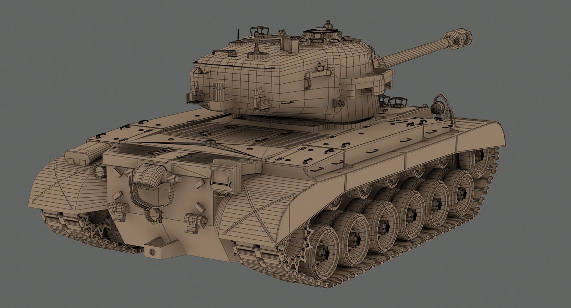 3d ww2 pershing tank m26