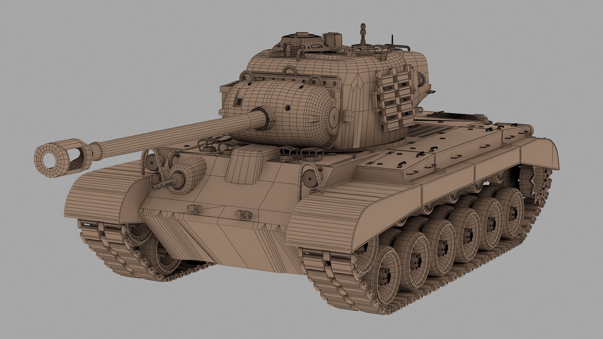 3d Ww2 Pershing Tank M26