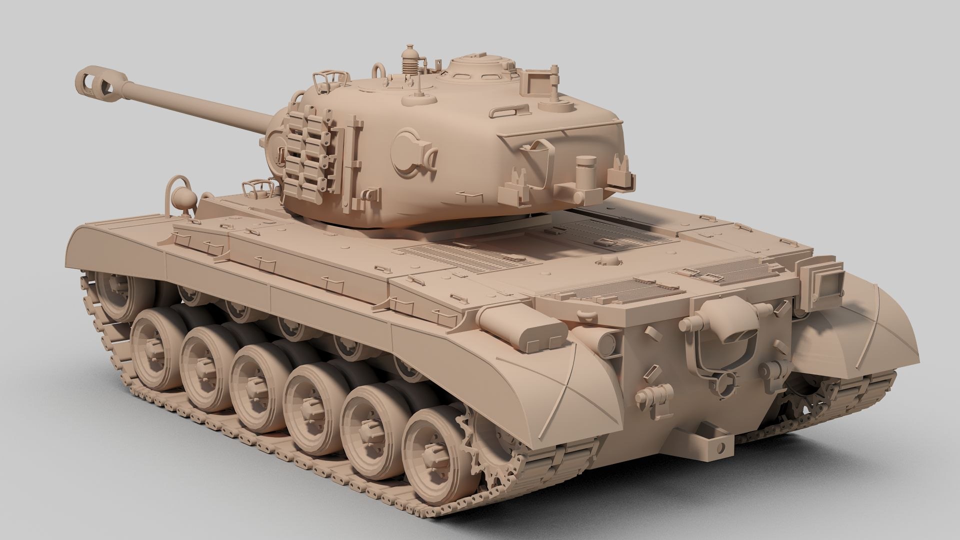3d Ww2 Pershing Tank M26