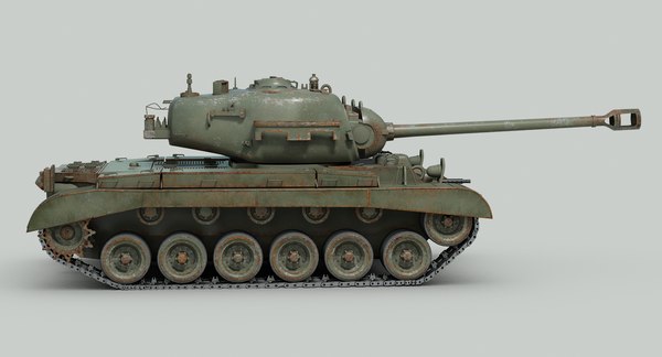 3d ww2 pershing tank m26
