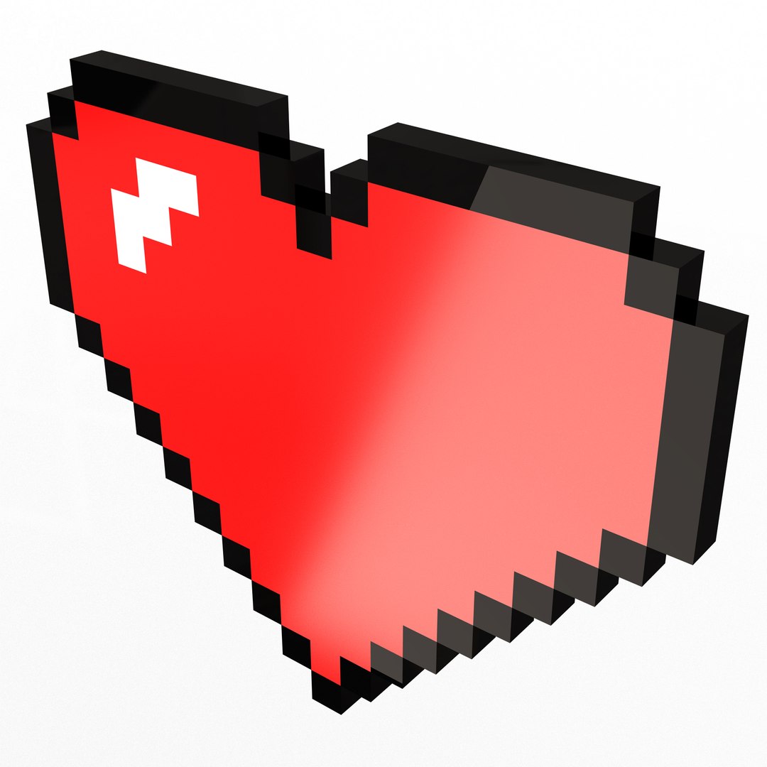 Pixel Heart 3D - TurboSquid 1855579
