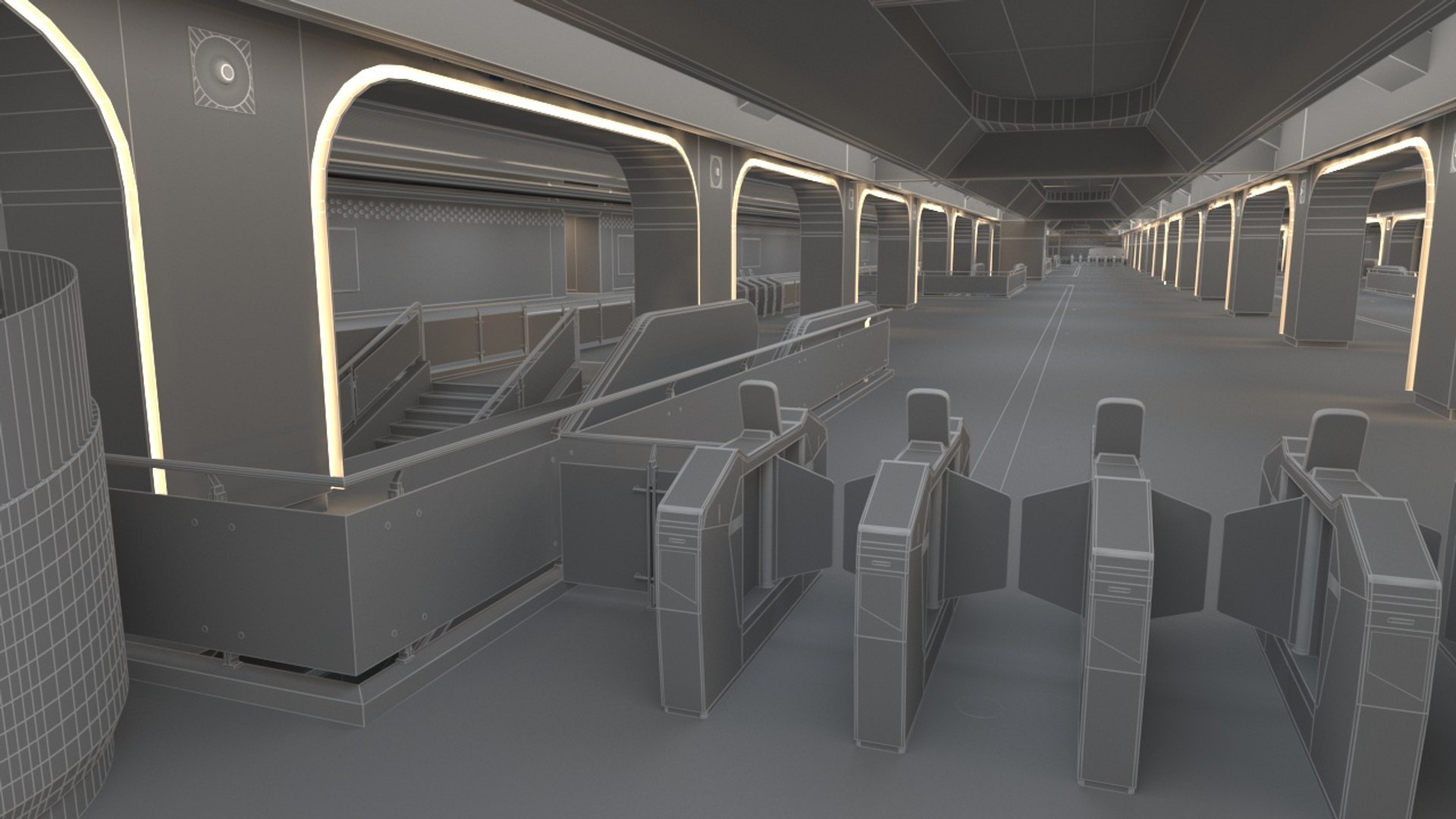 3D Subway Station 2 - TurboSquid 2138561