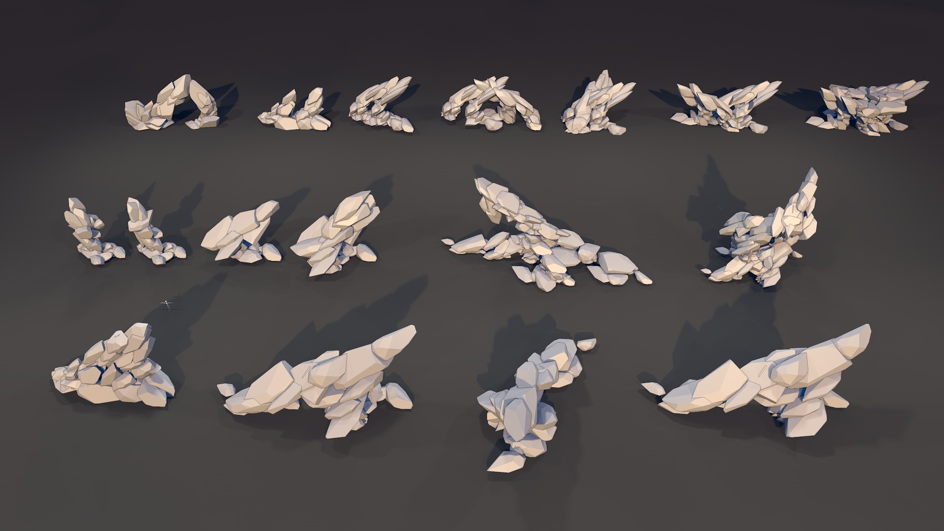 3D Rock Stone V3 Low Poly Model - TurboSquid 2151515