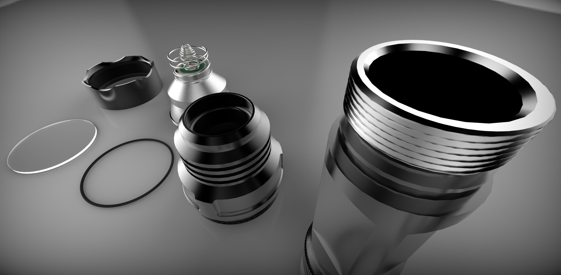 Cree Skyray Flashlight 3d Model